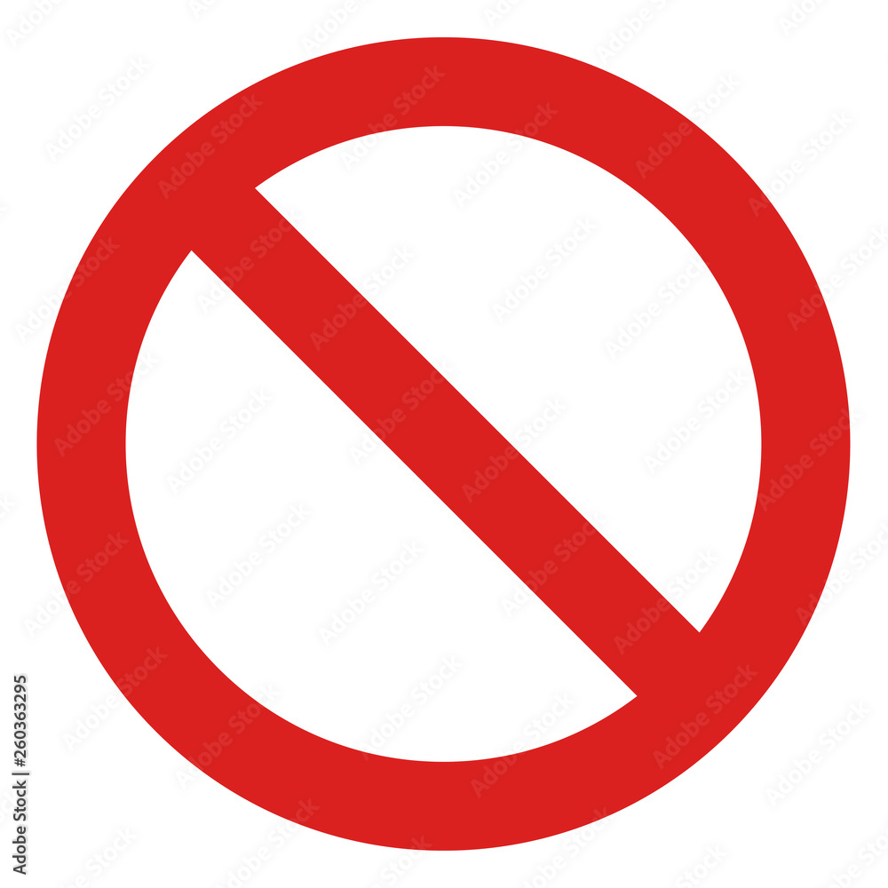 restriction sign red and white forbiding things Stock Vector | Adobe Stock