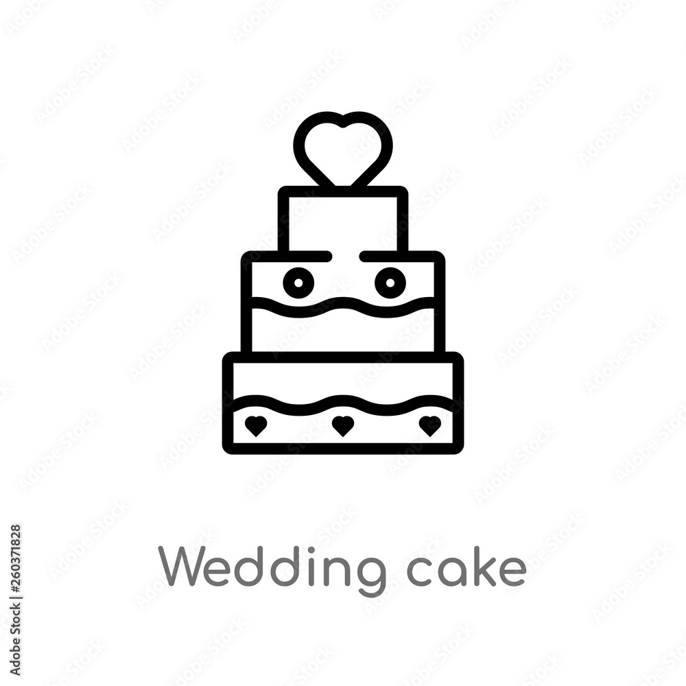 Wedding Cake Vector Black And White