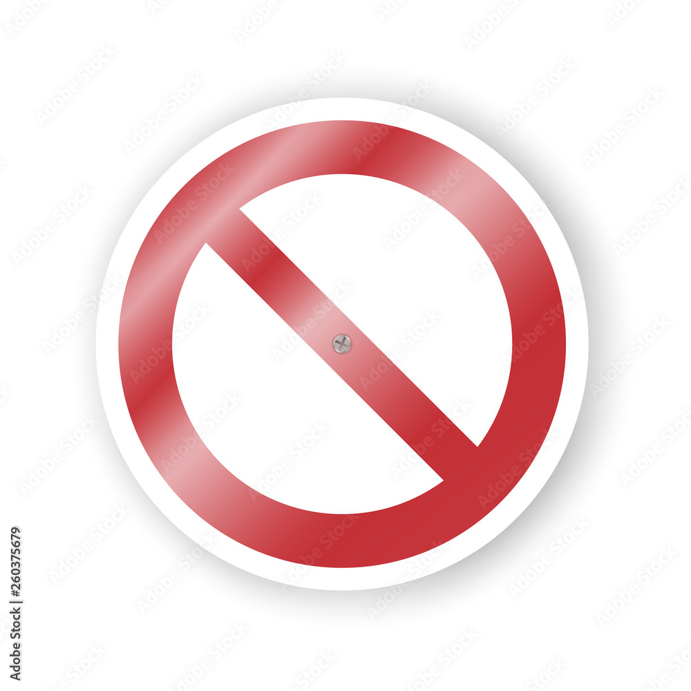 Sign ban, prohibition. No Sign. No symbol. Not Allowed isolated on ...