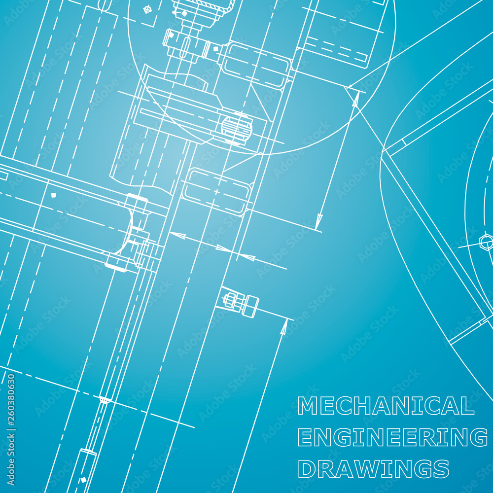 Blueprint, Sketch. Vector engineering illustration. Cover, flyer ...