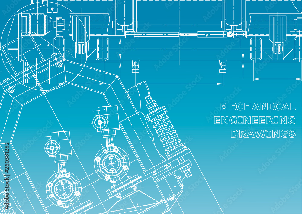 Computer aided design systems. Technical illustrations, backgrounds ...