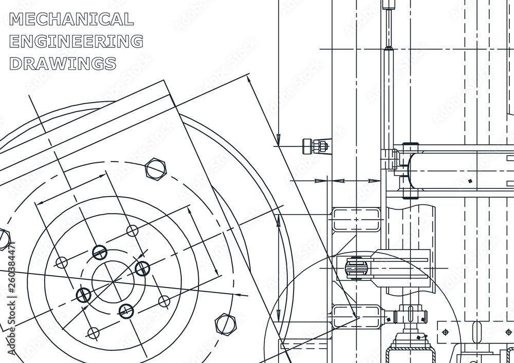 Vector engineering illustration. Computer aided design systems ...