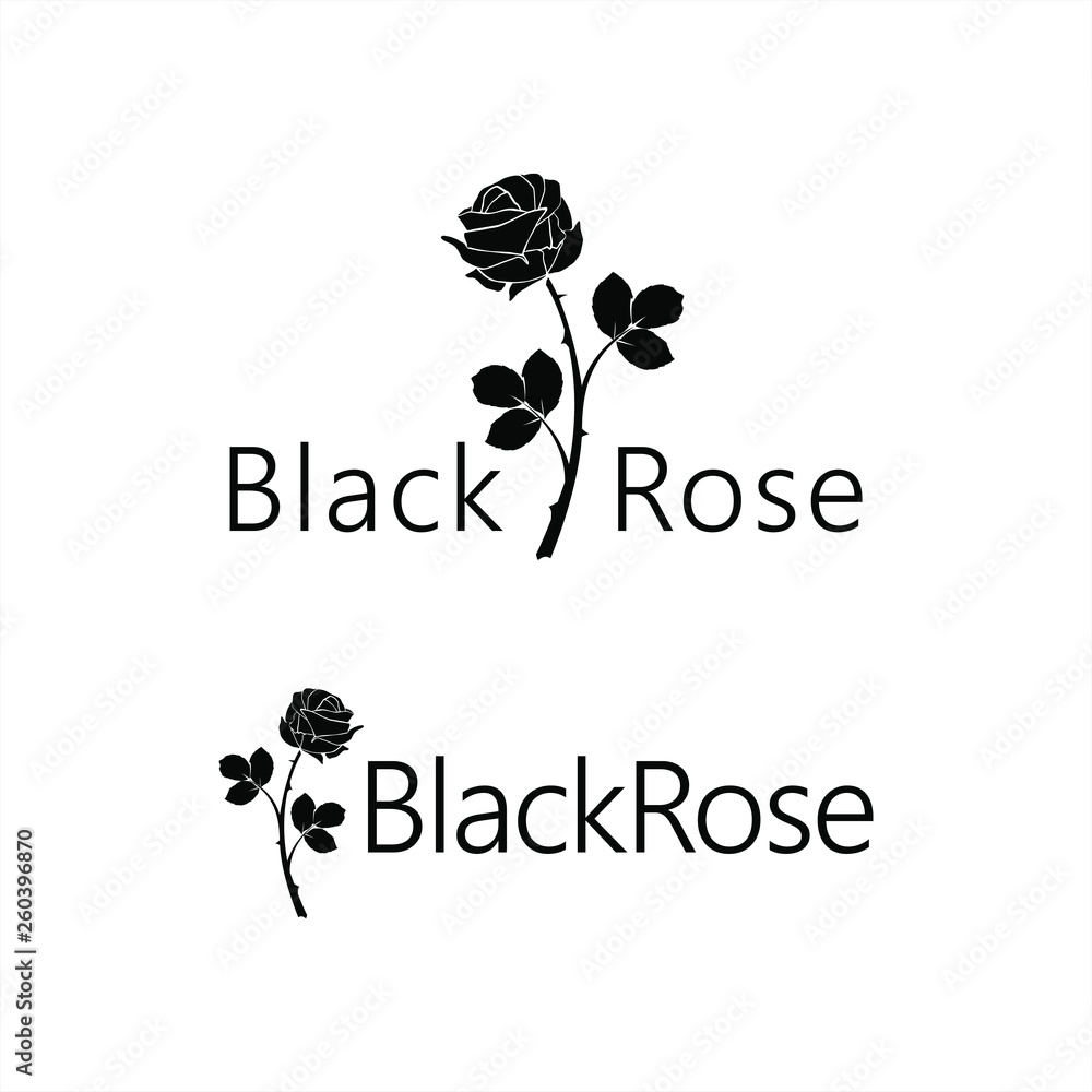 logo of black roses Stock Vector | Adobe Stock