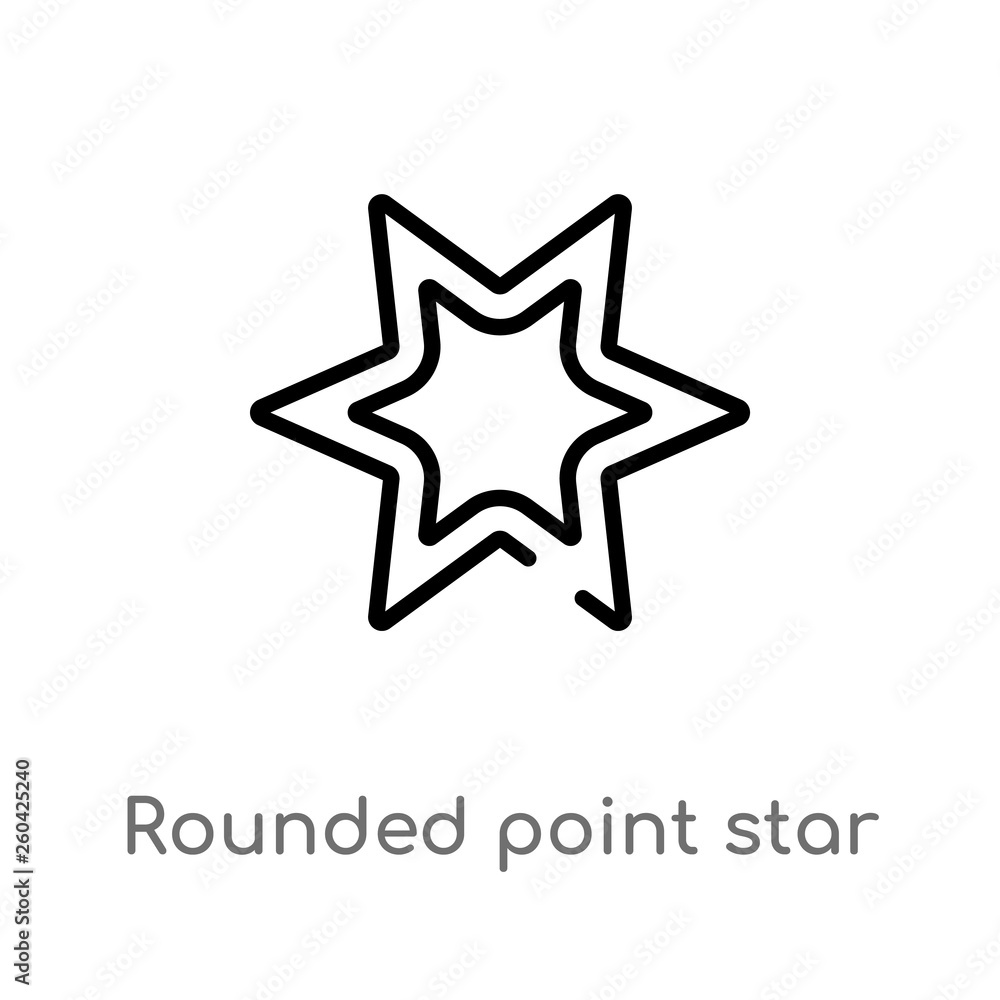 Rounded Star Outline