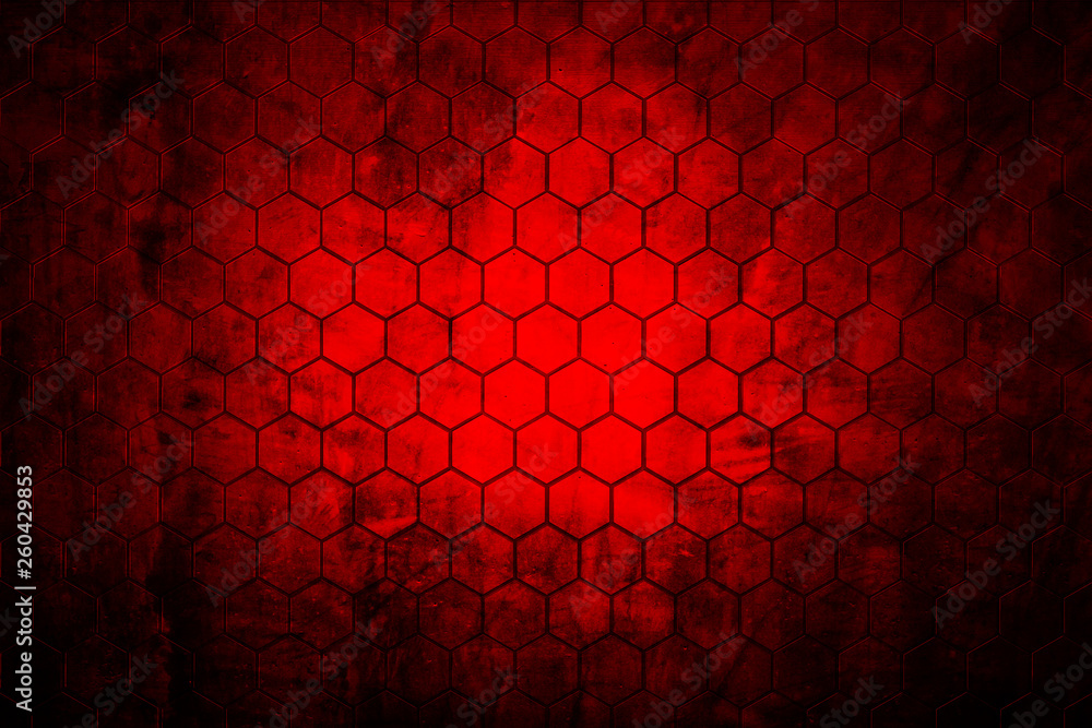 dark red hexagon background and real texture Stock Illustration | Adobe ...