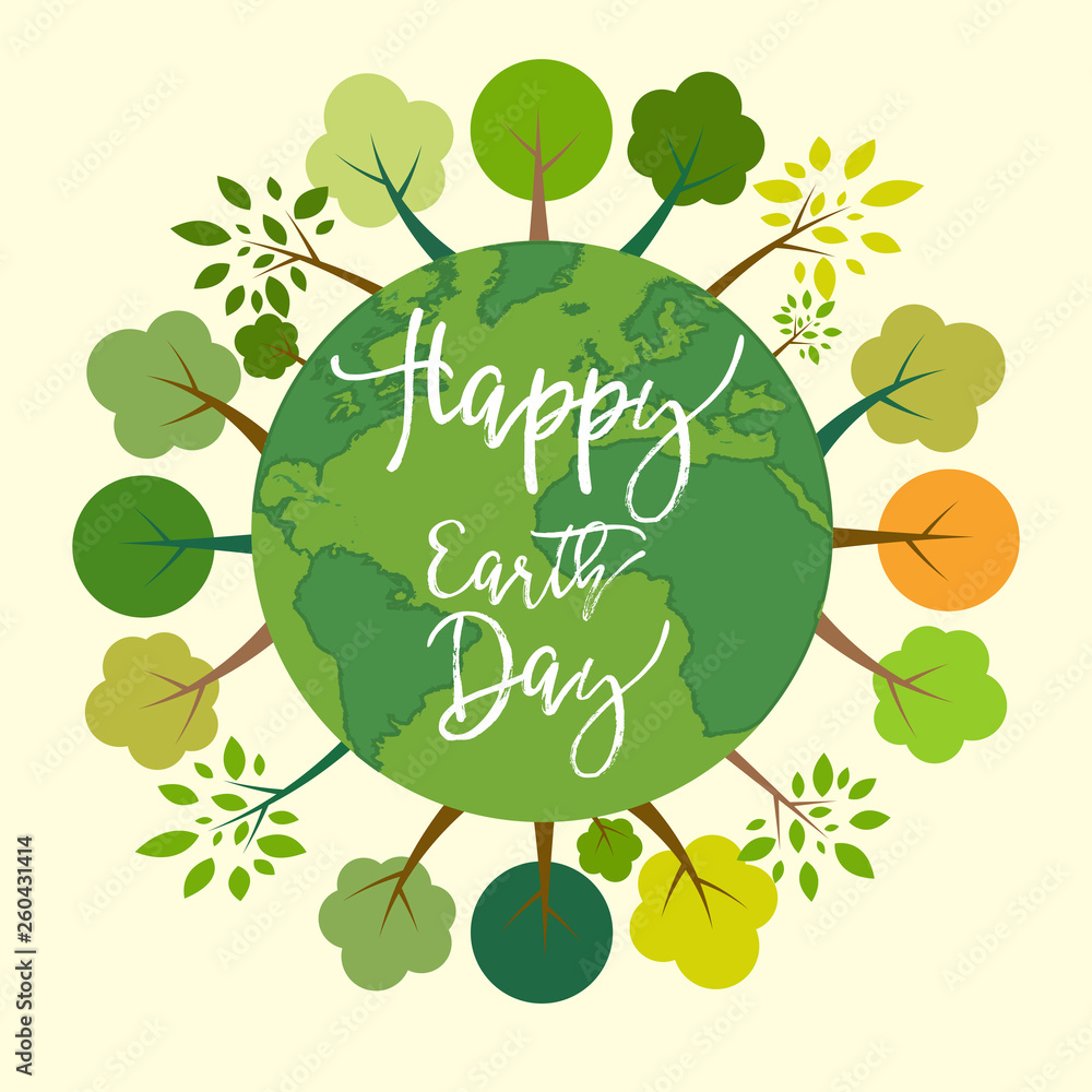 Earth Day. Eco friendly concept Stock Vector | Adobe Stock