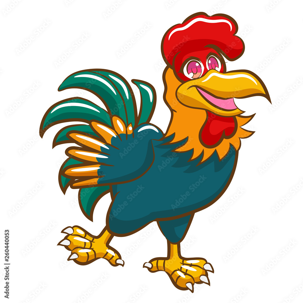 rooster vector clipart design Stock Vector | Adobe Stock