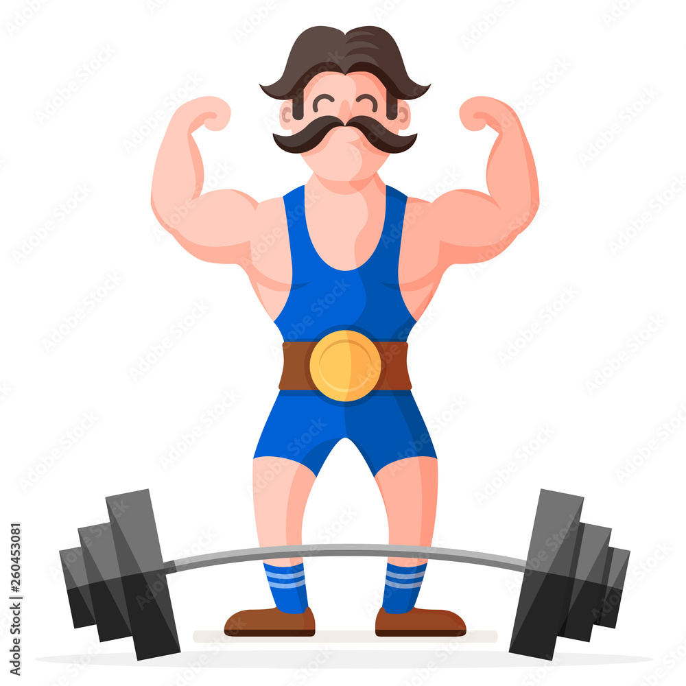 Circus Strong Man Cartoon