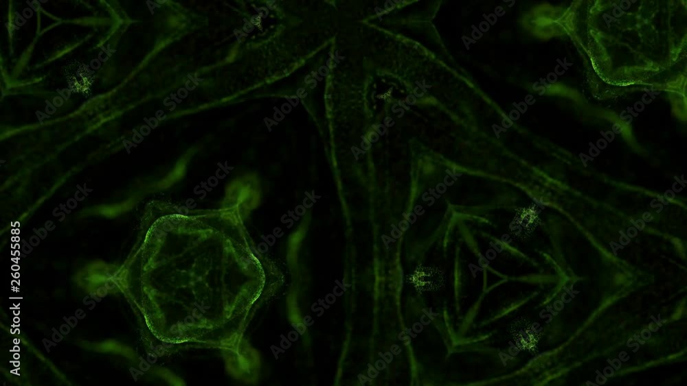 Abstract particles background. 4k luminous particles move in liquid ...