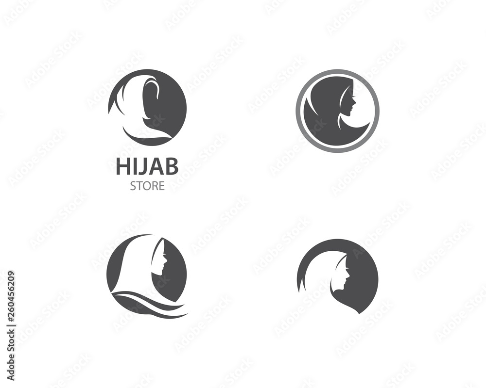 Hijab logo vector Stock Vector | Adobe Stock