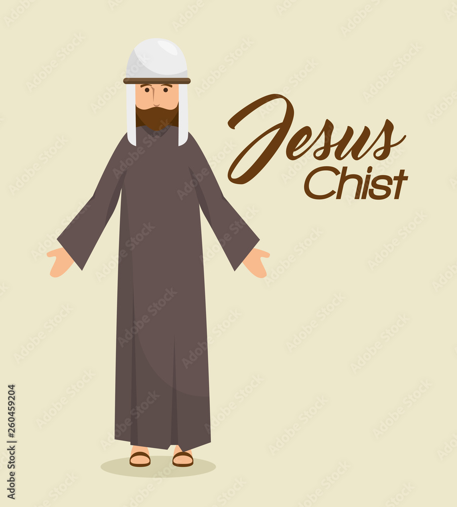 jesus christ religious character Stock Vector | Adobe Stock