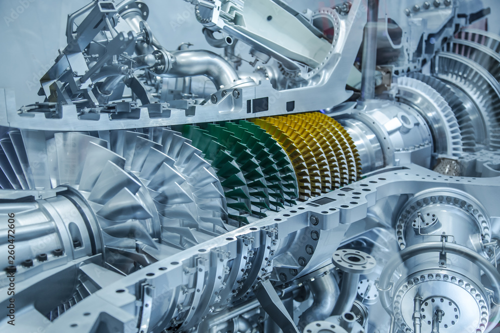 Gas turbine. Combustion turbine Stock Photo | Adobe Stock