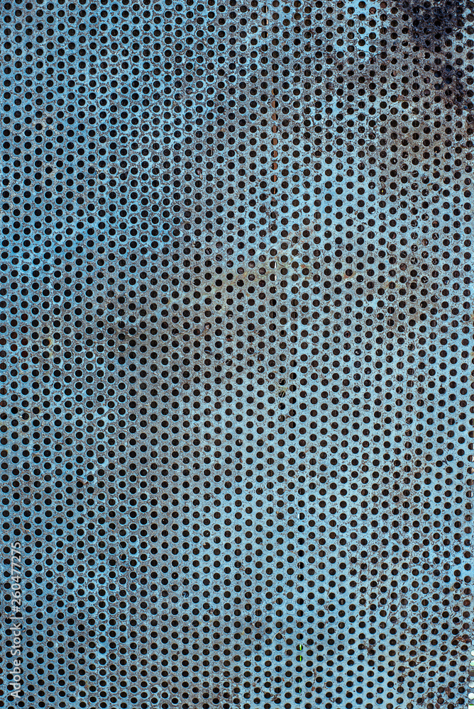Perforated aluminium sheet of metal texture. Surface industrial mesh ...