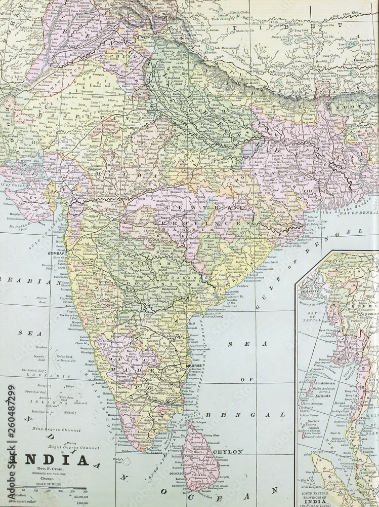 Old map. Engraving image Stock Illustration | Adobe Stock