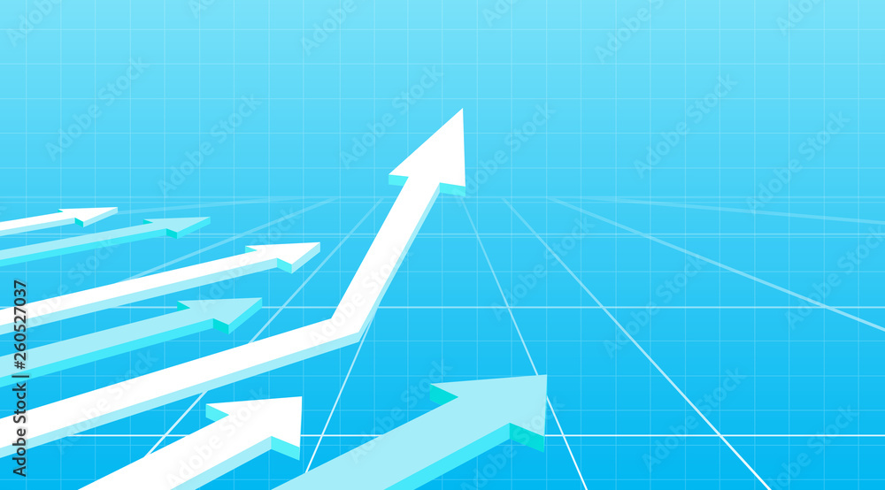 Data arrows on a grid with copy space Stock Vector | Adobe Stock