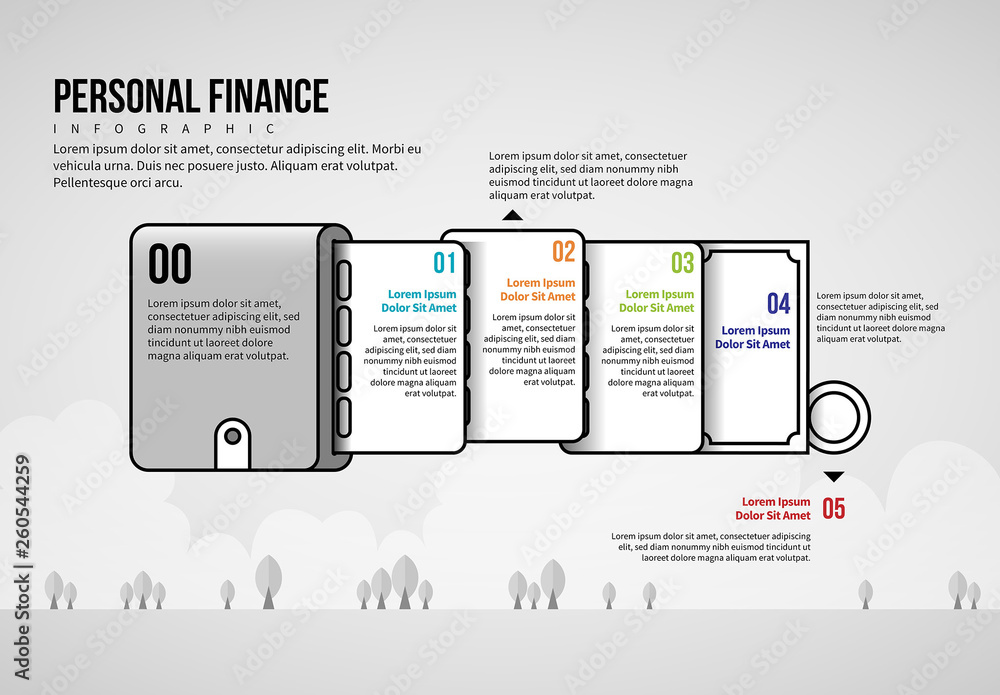 Personal Finance Infographic Stock Template | Adobe Stock