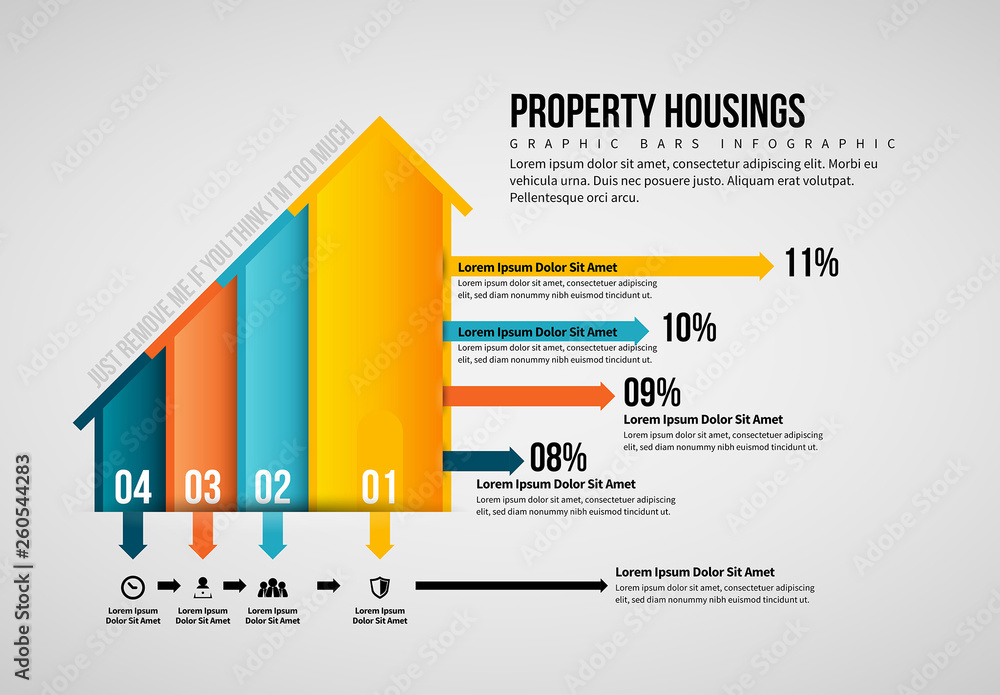 Property Housing Graphic Bars Infographic Stock Template | Adobe Stock