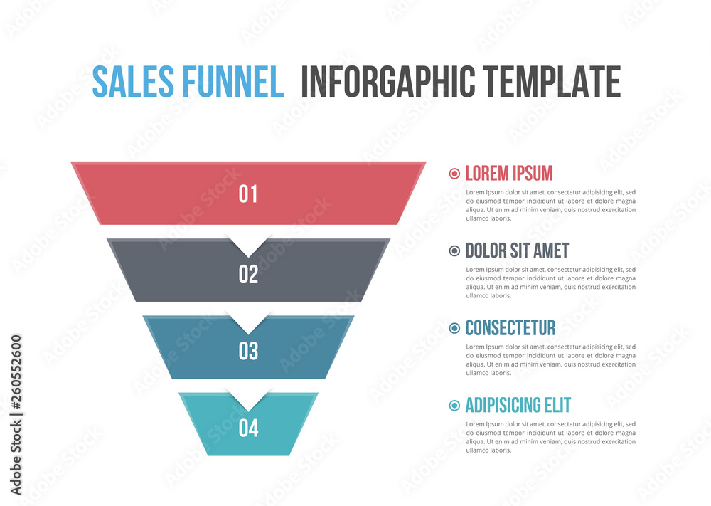 Funnel Diagram Template Stock Vector | Adobe Stock