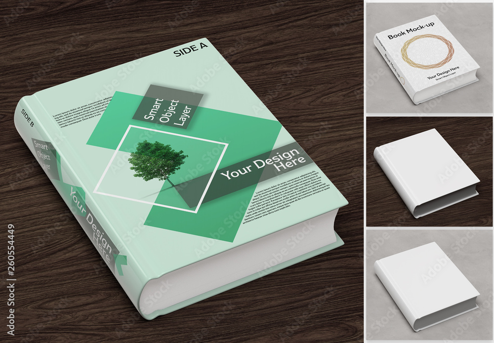 Hardcover Book Mockup Stock Template | Adobe Stock