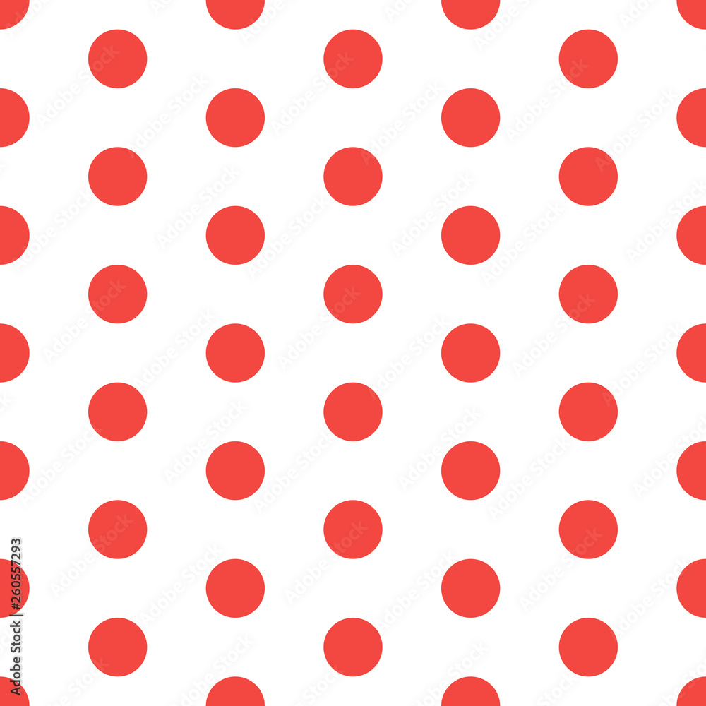 Seamless red dotted pattern. Polka dot background. Abstract texture ...