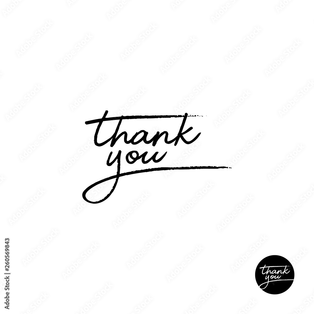 thank you lettering, handwritten and calligraphy vector illustration ...