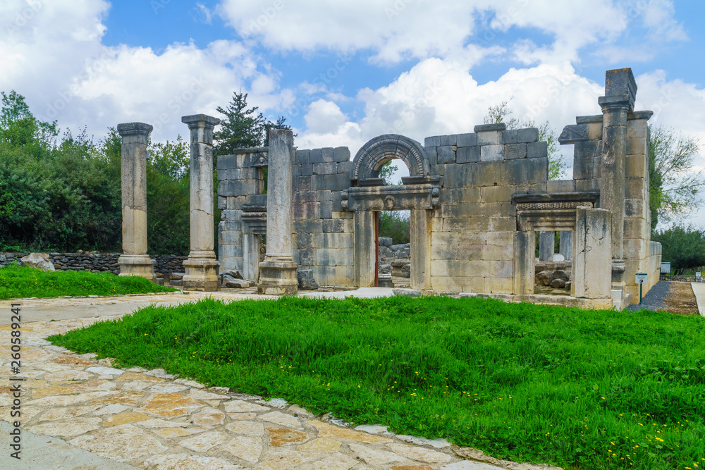 Ancient synagogue ruins in Baram National Park Stock Photo | Adobe Stock