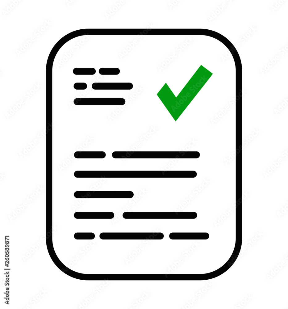 Checklist Symbol Vector Stock Vector | Adobe Stock