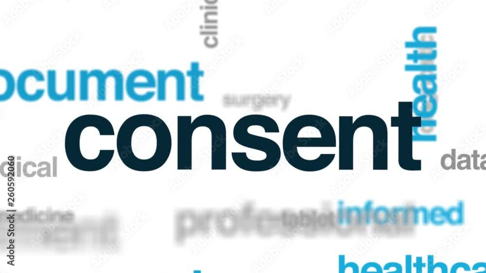Consent animated word cloud. Kinetic typography. Stock-Video | Adobe Stock
