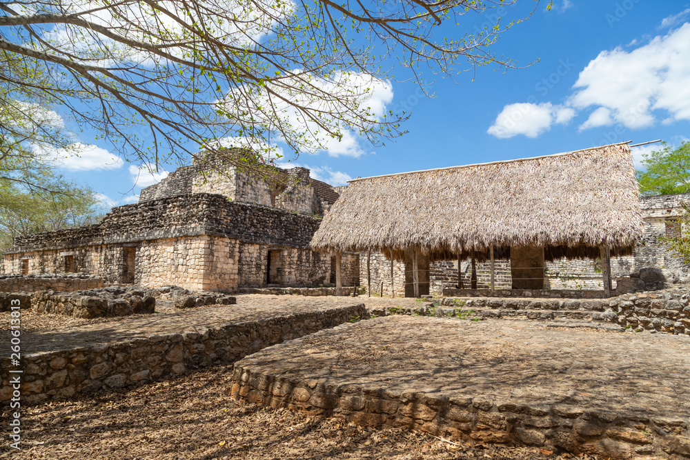 Ancient Maya city of Ek Balam. Acropolis, the largest structure at Ek ...
