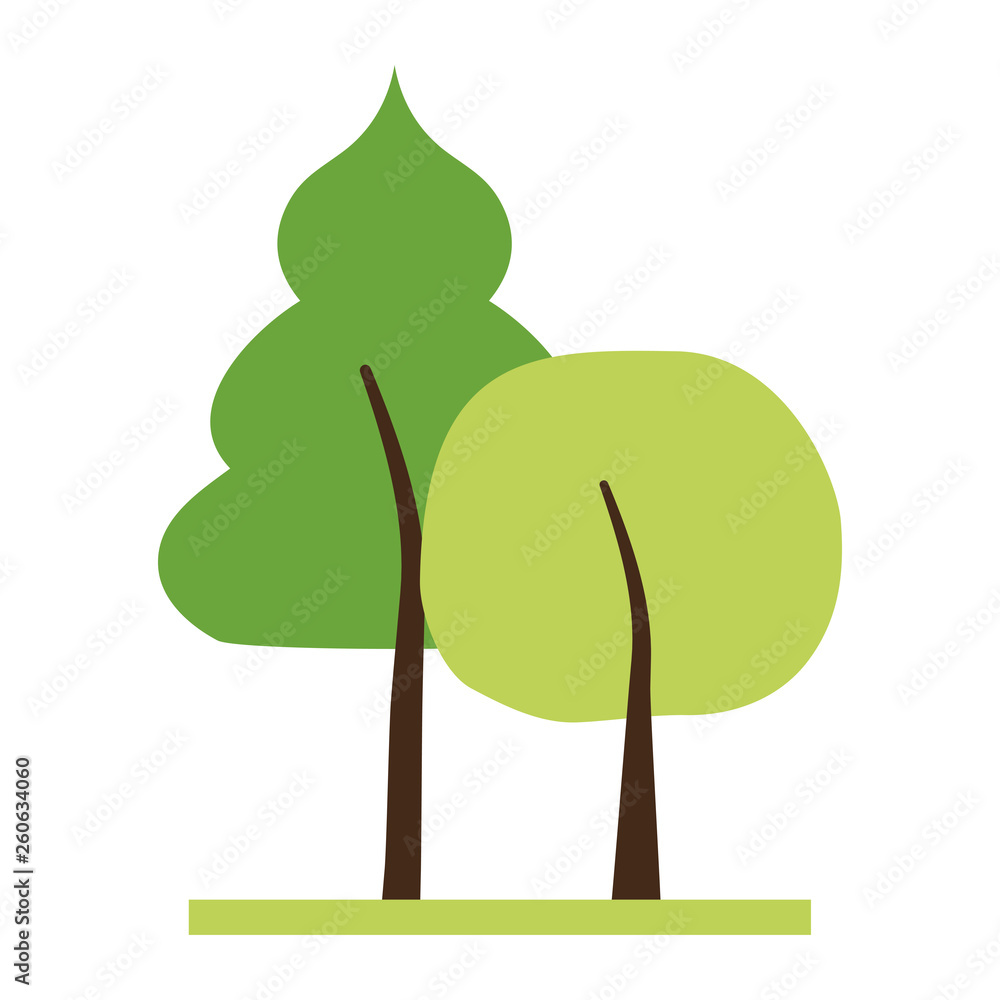 tree forest nature Stock Vector | Adobe Stock