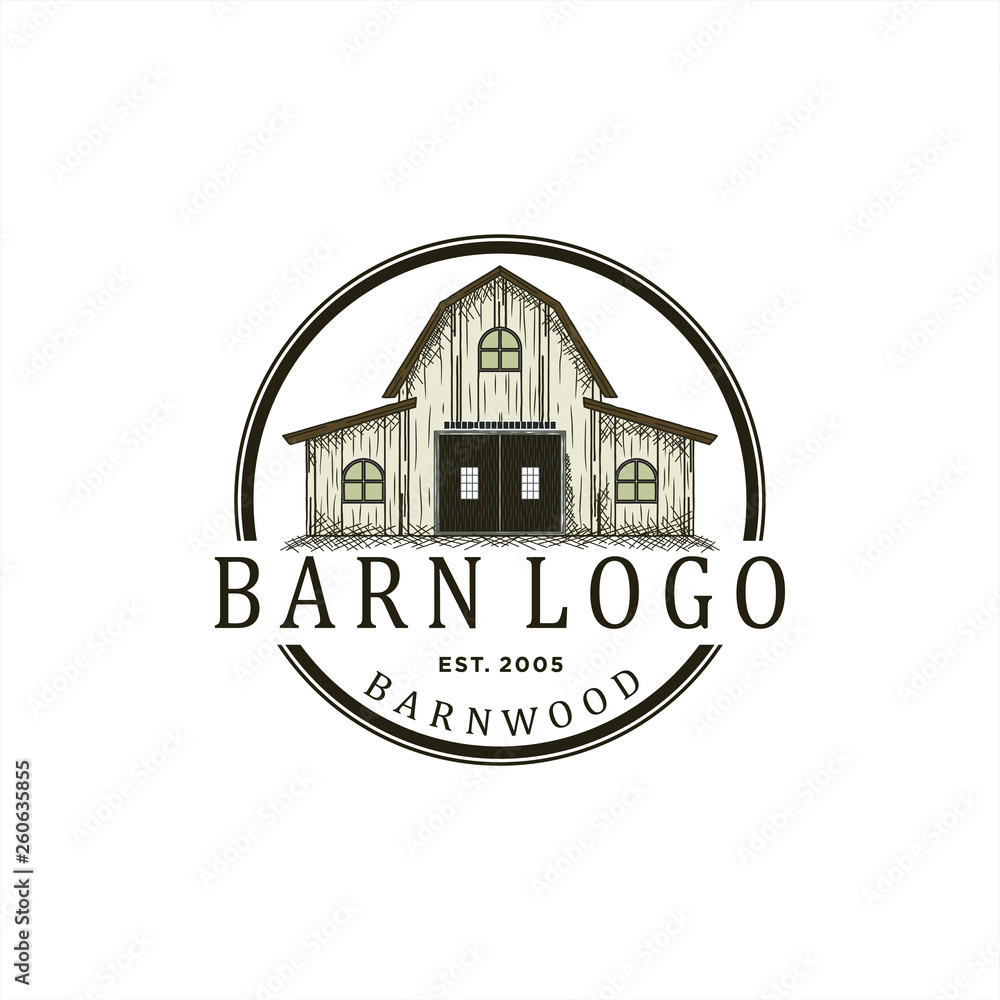 logo design for barn wood Stock Vector | Adobe Stock