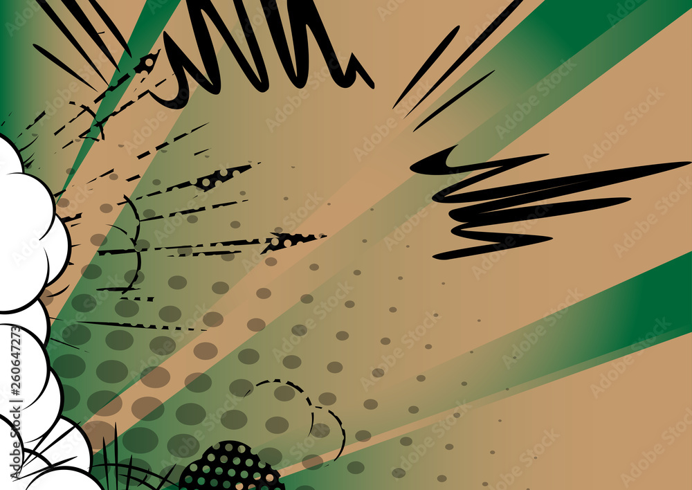 Vector illustrated retro comic book background. Pop art vintage style ...