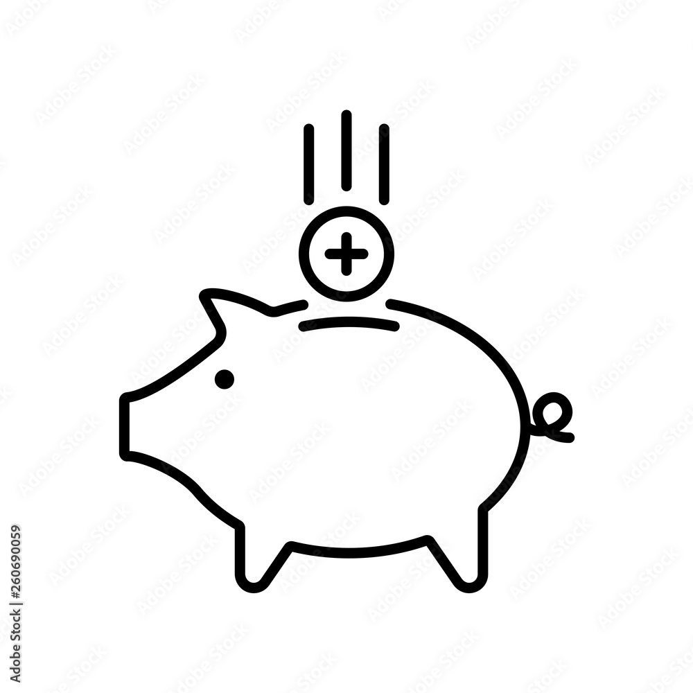 Collect point outline icon. Clipart image isolated on white background ...