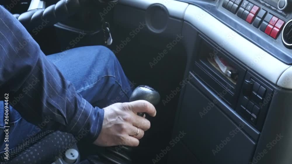 Video „Bus driver behind the wheel of long-distance coach. Man driving ...