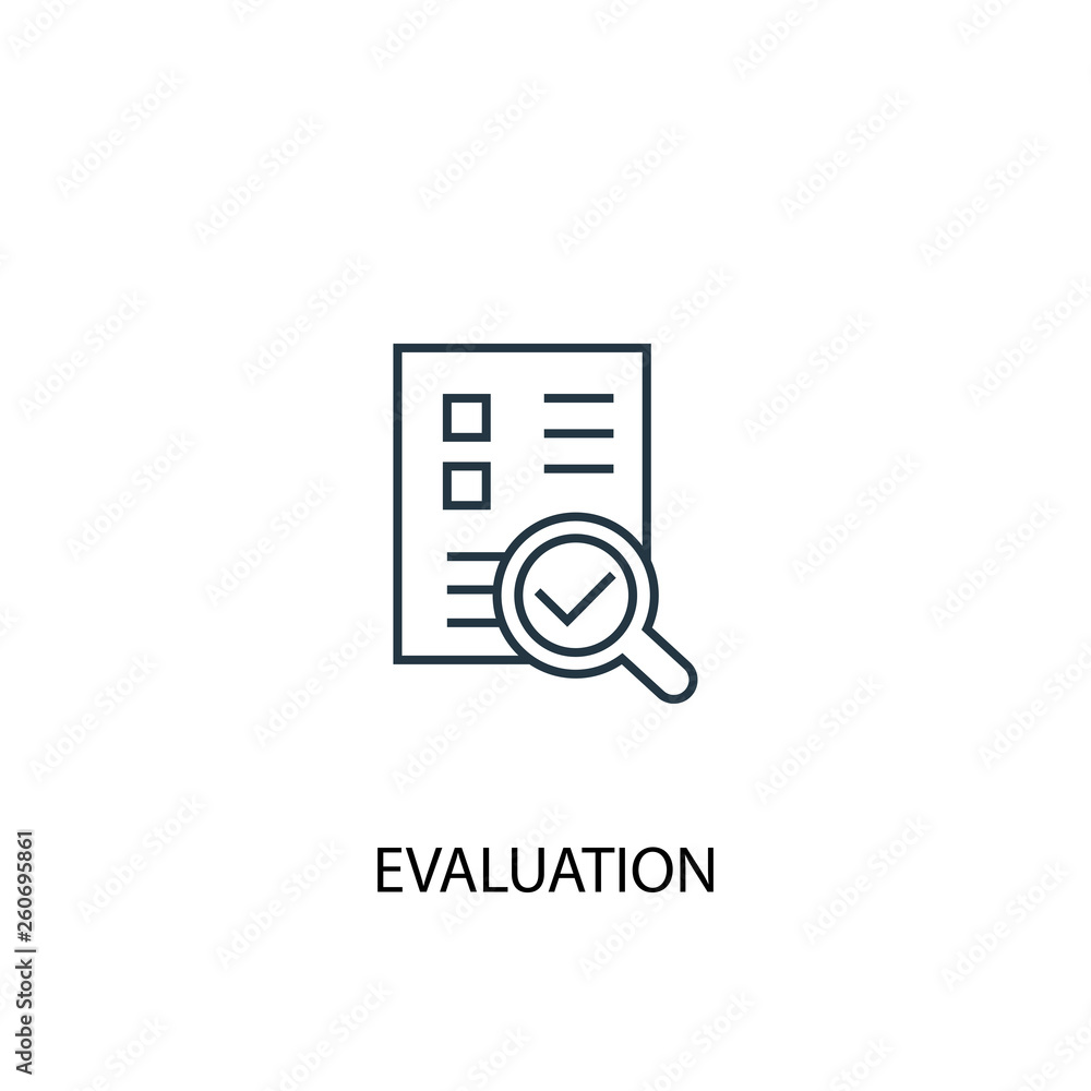 evaluation concept line icon. Simple element illustration. evaluation ...