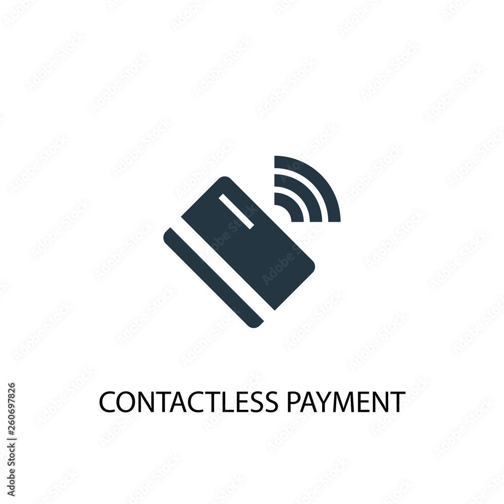 contactless payment icon. Simple element illustration. contactless ...