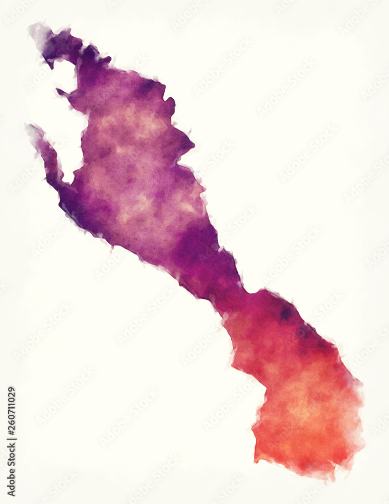 Vlore watercolor county map of Albania Stock Illustration | Adobe Stock