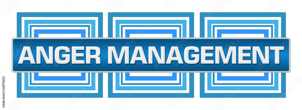 Anger Management Blue Border Squares Horizontal Stock Illustration ...