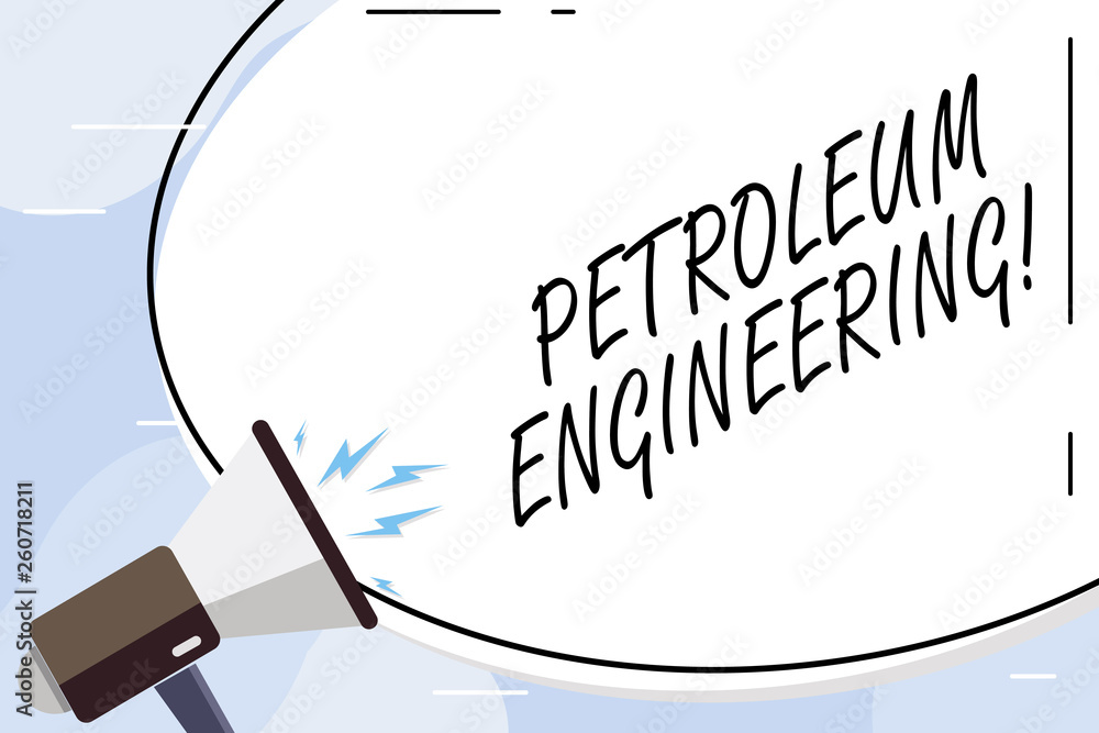 Conceptual hand writing showing Petroleum Engineering. Concept meaning ...