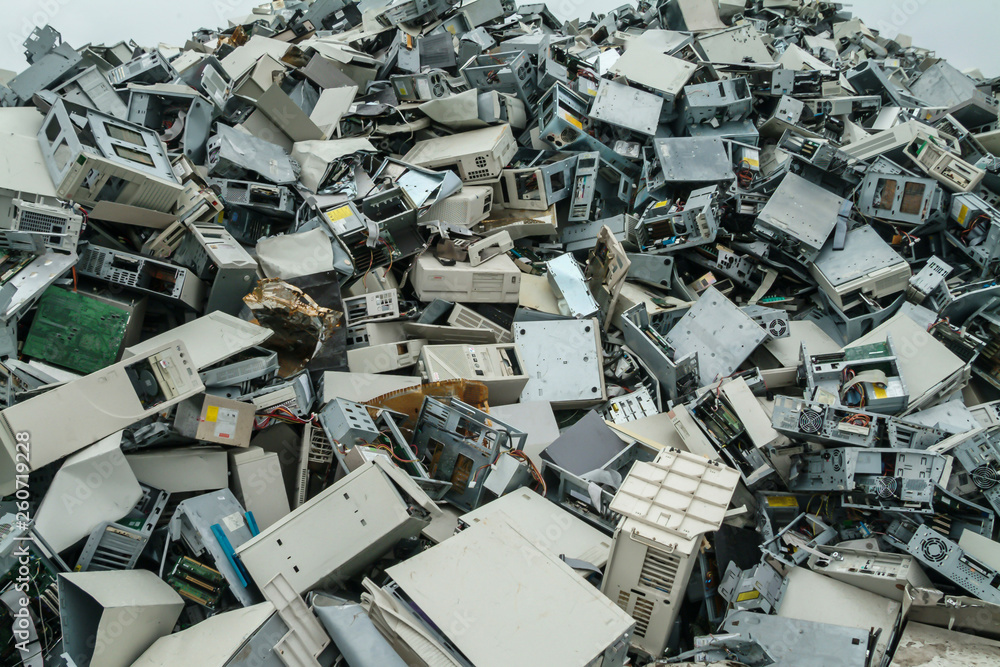 RECYCLING COMPUTERS Stock Photo | Adobe Stock