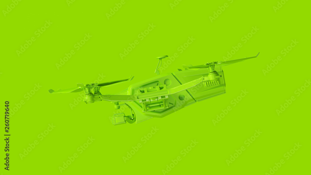 Lime Green Helicopter