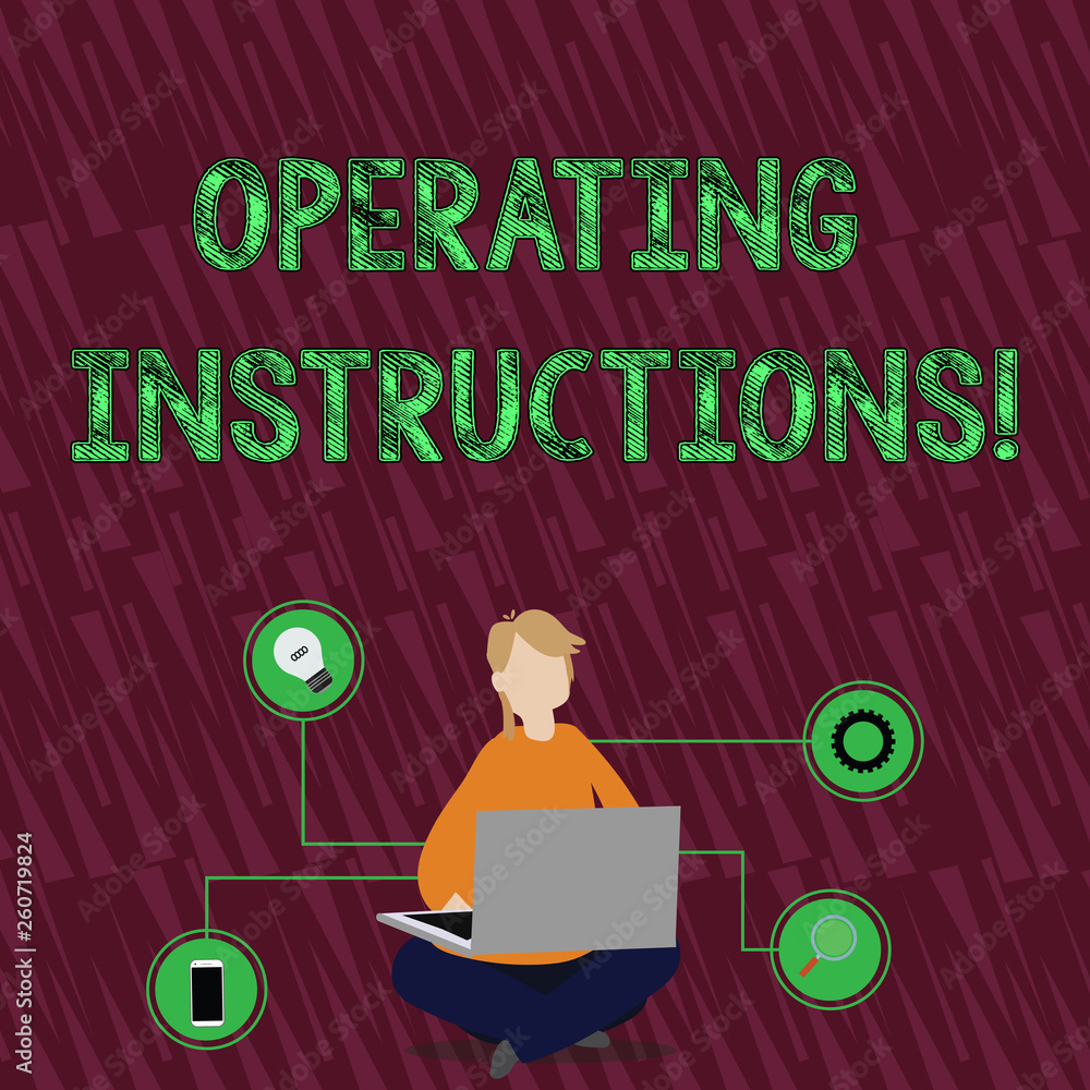 Handwriting text Operating Instructions. Conceptual photo Full ...