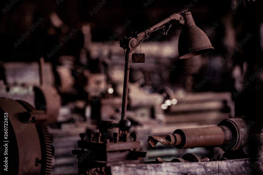 Old steel factory. Retro photography. Old factory industry. Photography ...