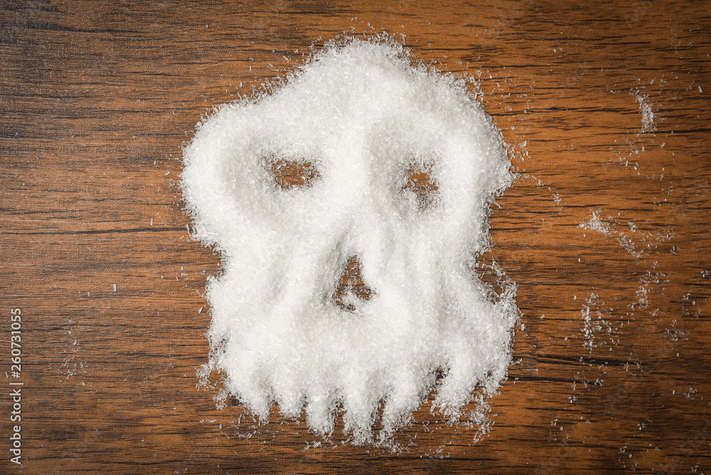Eat Less Or Stop Monosodium Glutamate No MSG For Health Concept Heap Eat Less Or Stop Monosodium Glutamate No MSG For Health Concept Heap