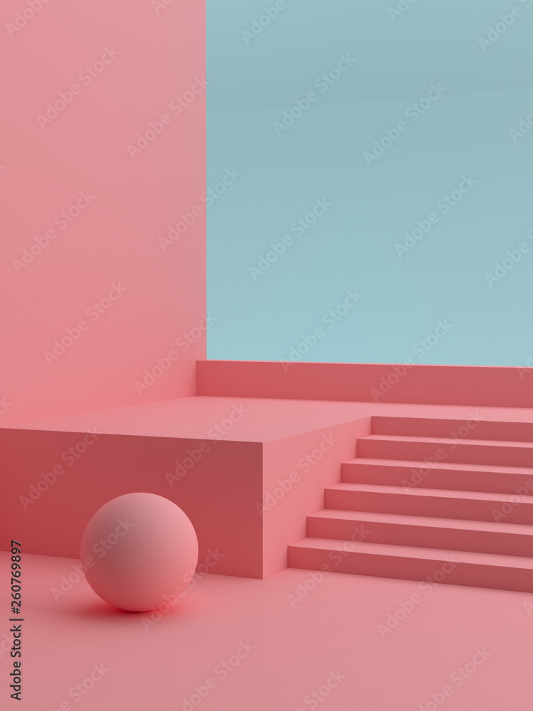 Podium in abstract pink composition, template for your product. Modern ...