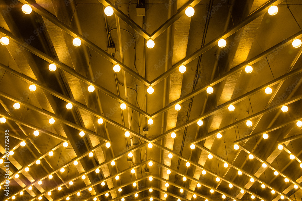 Abstract lighting design and detail. Round light bulb patterned design ...