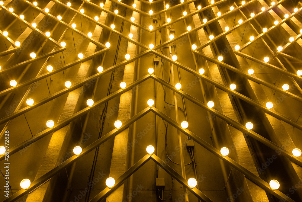 Abstract lighting design and detail. Round light bulb patterned design ...