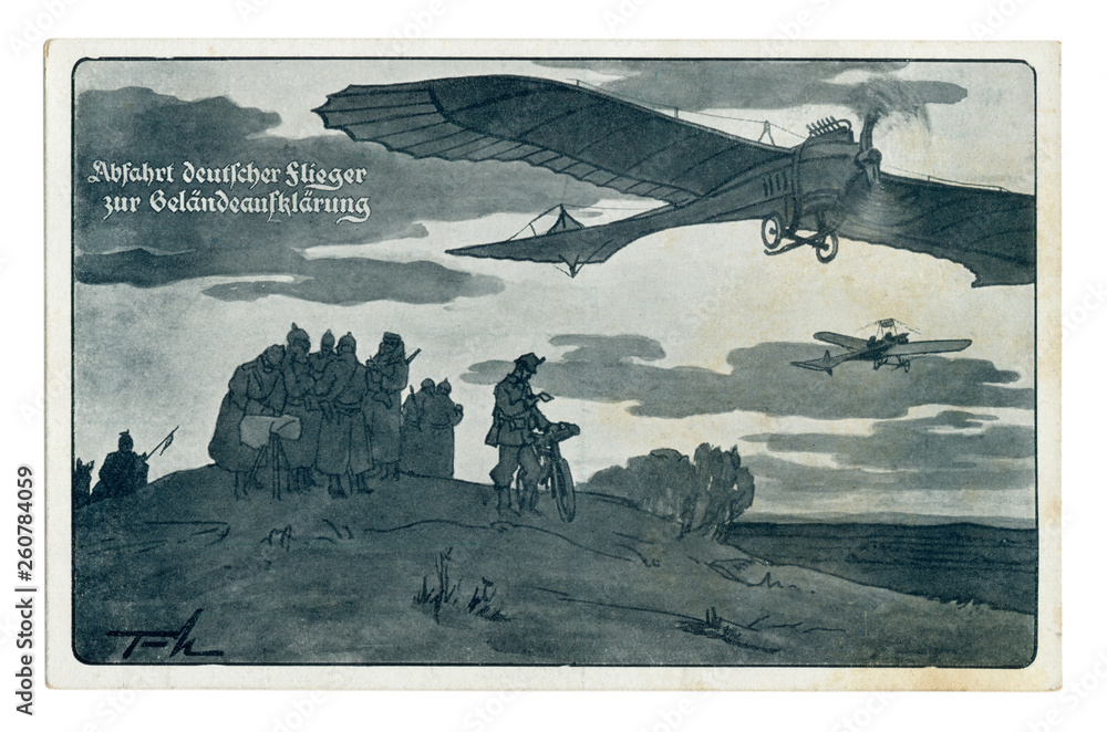 Foto de German historical postcard: The German aviators received orders ...