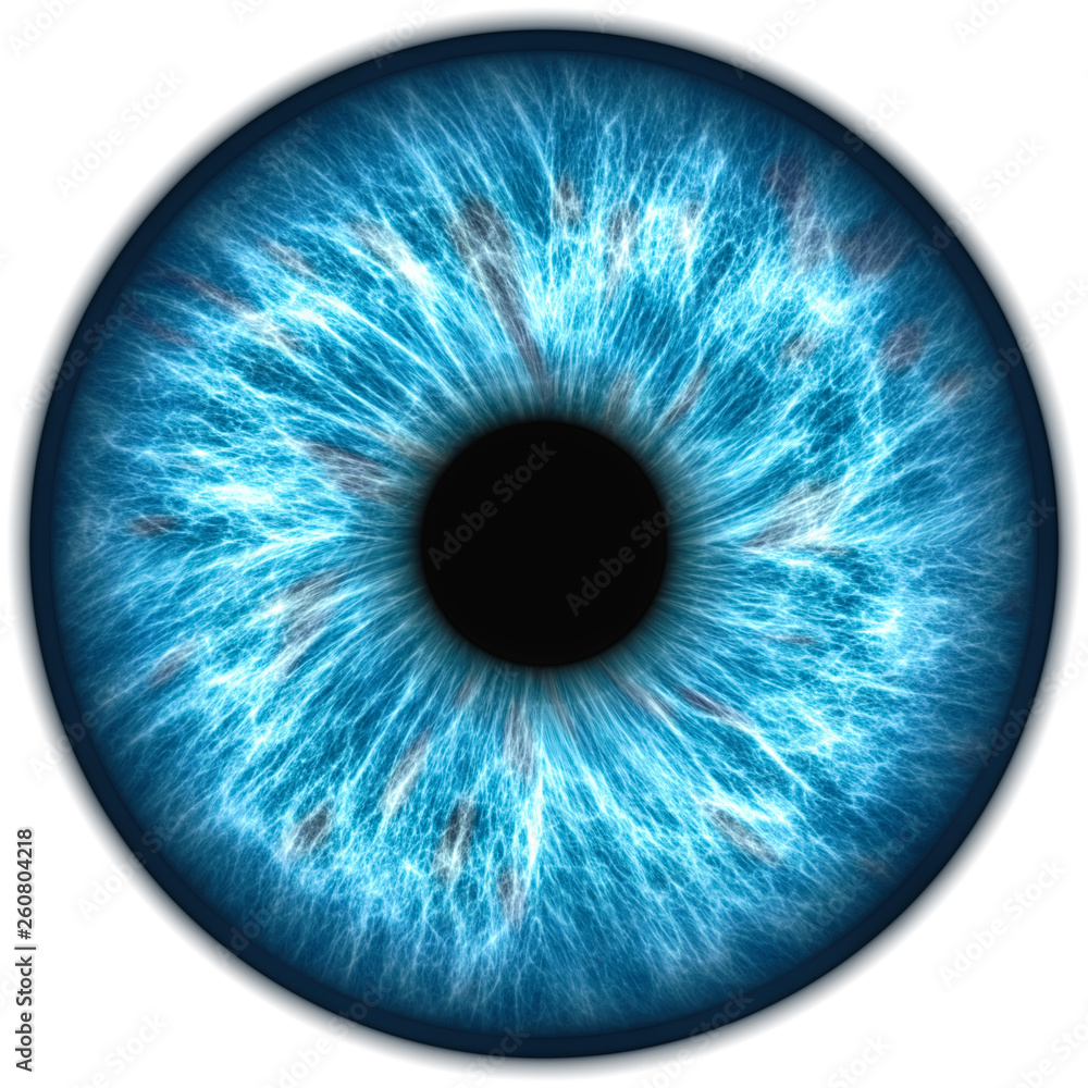 Illustration of a human iris. Digital artwork creative graphic design ...