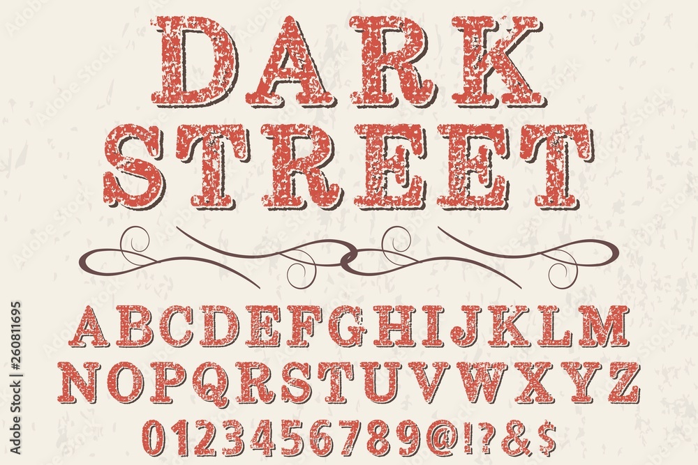 Script Font Typeface vintage script font Vector typeface for labels and ...